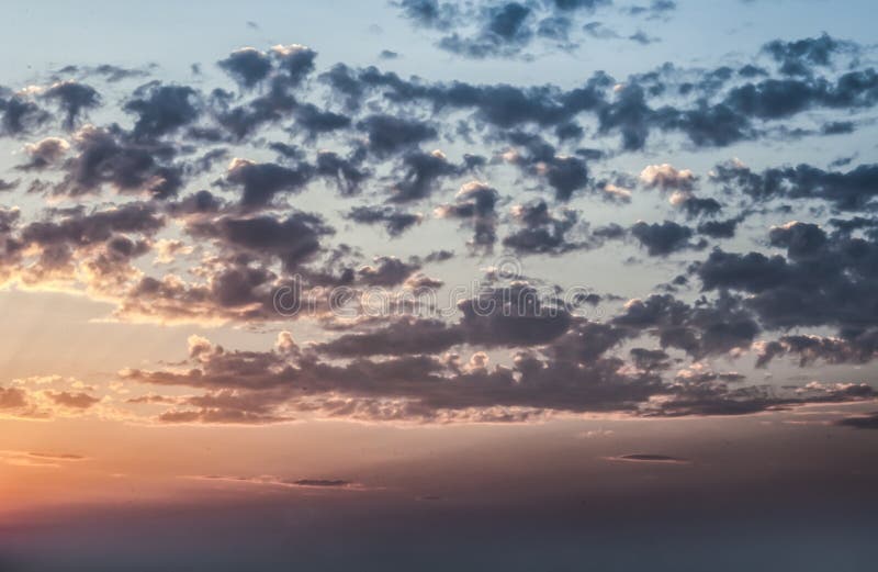 Clouds with Colorful Sky Natural Texture. Colorful Sunset Stock Photo ...