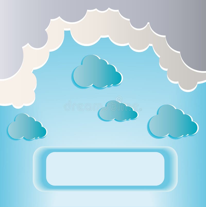 Clouds. stock vector. Illustration of cloudscape, blue - 40196505