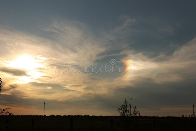 Clouds in the Dark Sky at Sunset or Dawn Backlit by the Sun. Stock ...