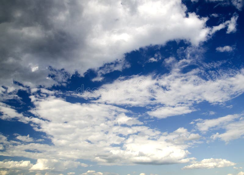 Clouds in Deep Blue Summer Sky Stock Image - Image of outdoors ...