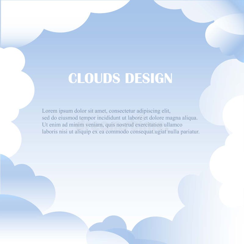 Clouds Design Blue And White Background Lorem Ipsum Stock Vector Illustration Of Ipsum Lorem