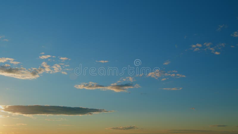 Clouds in Different Shades. Clouds during Sunset. Panoramic View. Timelapse. Stock Photo - Image ...