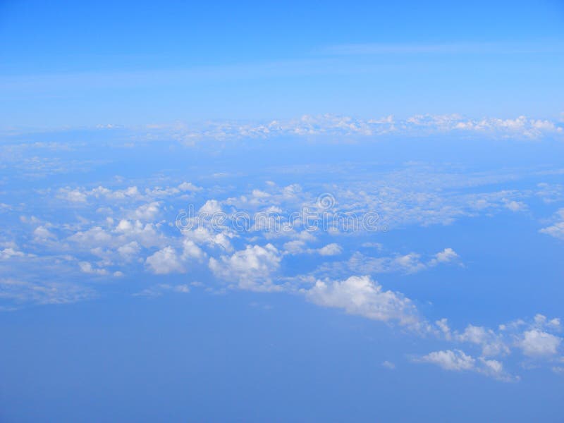Clouds Dispersed through Infinite Sky from Air Stock Image - Image of ...
