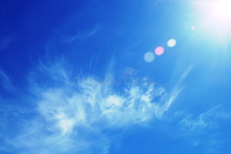 Clouds Dissipating in the Height with Blue Sky. Stock Image - Image of ...