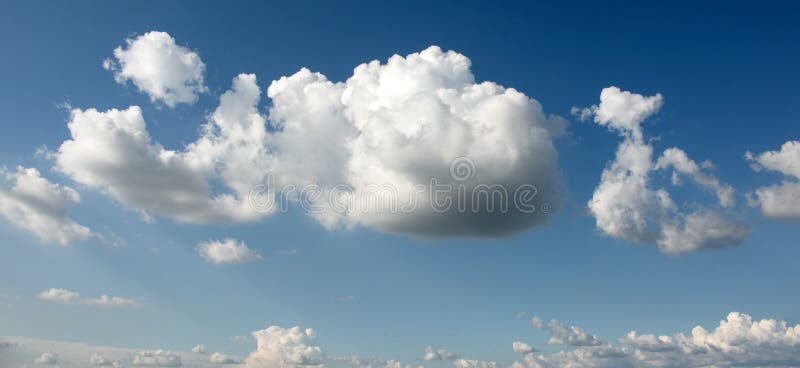 Clouds on the Dnieper River. Cumulus White Cloud Stock Photo - Image of beautiful, panorama ...