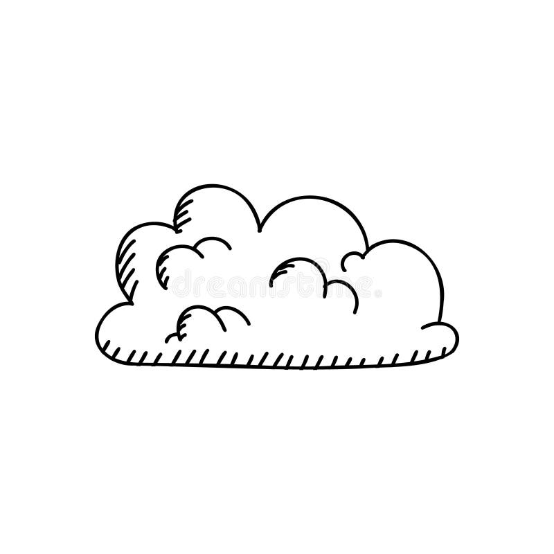 Clouds Doodle Collection. Outline Scribble Sky Stock Vector ...