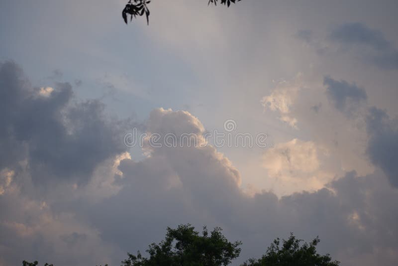 Exciting Clouds with Sunlight Glowing through Stock Photo - Image of ...