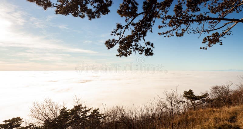Clouds Drift Amid Rocky Cliffs, Trieste Stock Image - Image of land ...