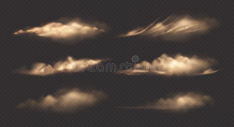 Clouds of Dust Set stock vector. Illustration of natural - 218083920
