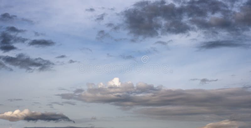 Clouds in the Evening Overcast Sky View Stock Image - Image of ...