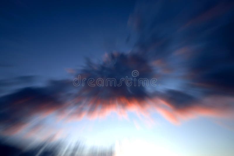 Clouds in the Evening Sky. Motion Blur. Stock Image - Image of cloud ...