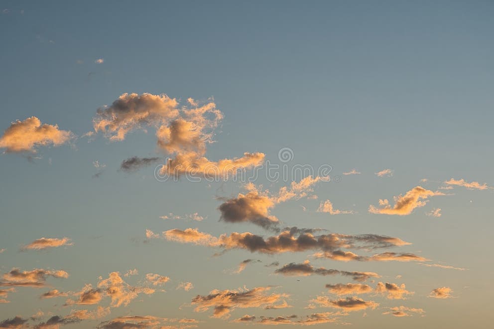 Clouds in the Evening Sun the Sun is Low and the Light is Soft Stock ...