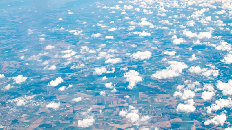 Clouds Fly Over the Earth. View from Above on the Earth through the ...