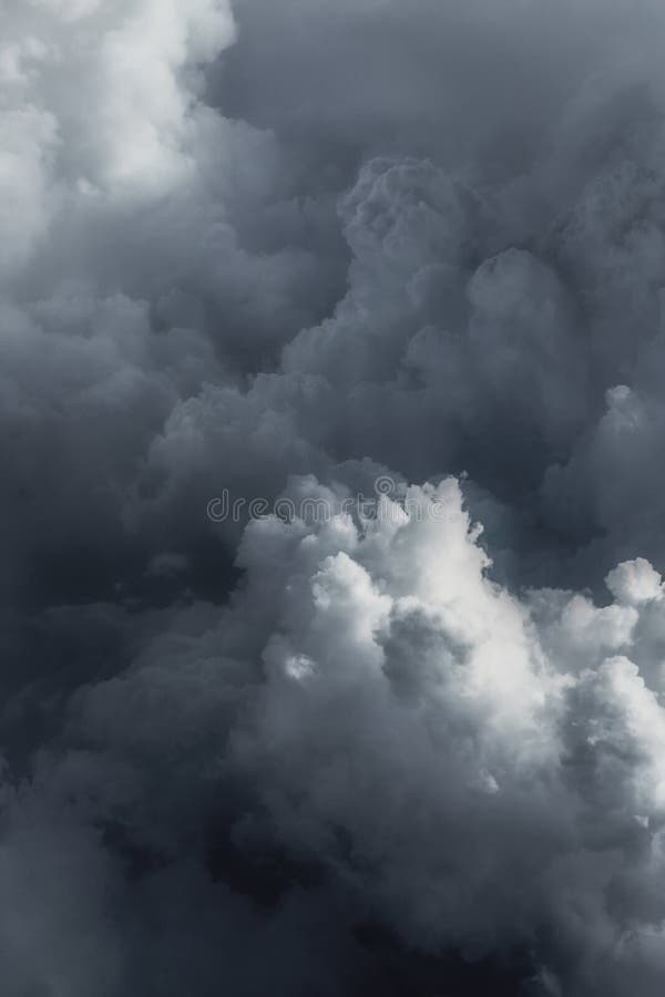 In the Clouds, Flying Over Storm Clouds Stock Photo - Image of fluffy ...