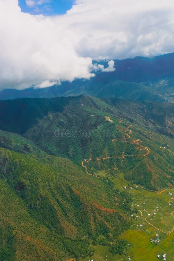 Clouds and Fog in the Mountains of Paro Valley Bhutan Stock Photo ...