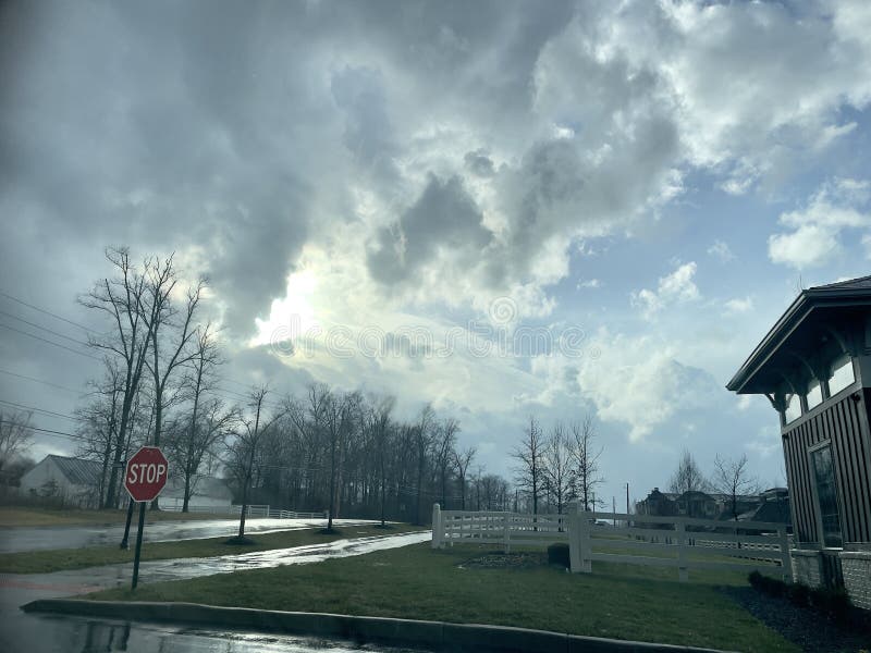 Clouds Followed the Stop Sign Stock Image - Image of sunlight, winter ...