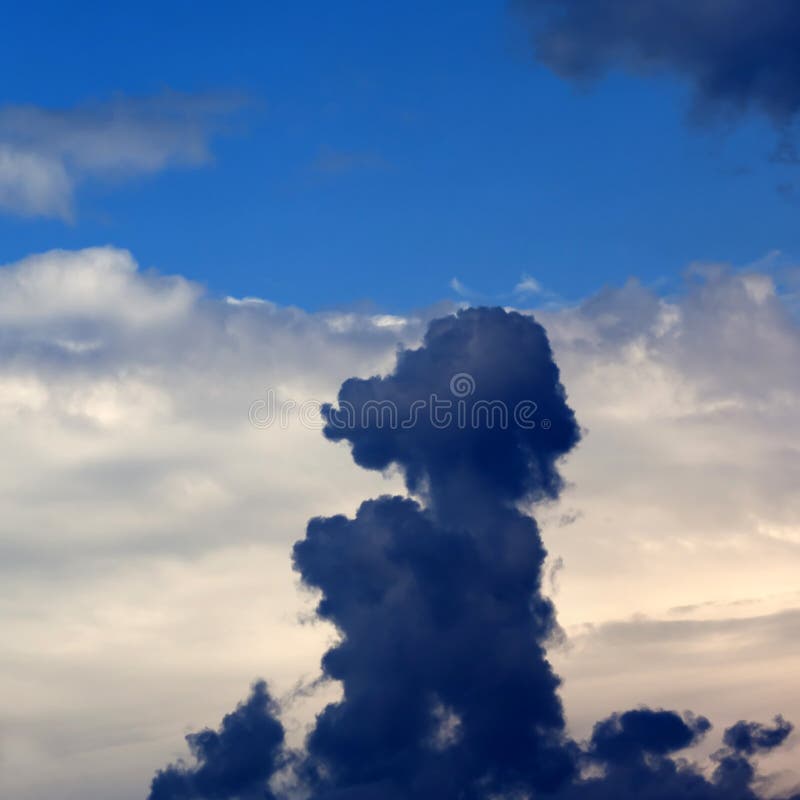 Clouds in form of animals stock photo. Image of cumulus - 92980300