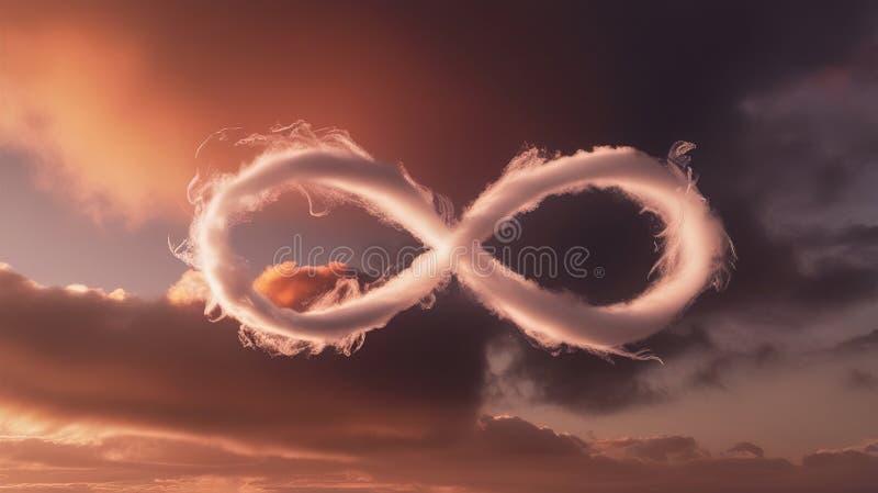Clouds Form an Infinity Symbol Against a Dramatic Sunset Sky Creating a ...
