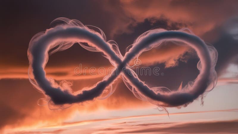 Clouds Form an Infinity Symbol Against a Dramatic Sunset Sky Creating a ...