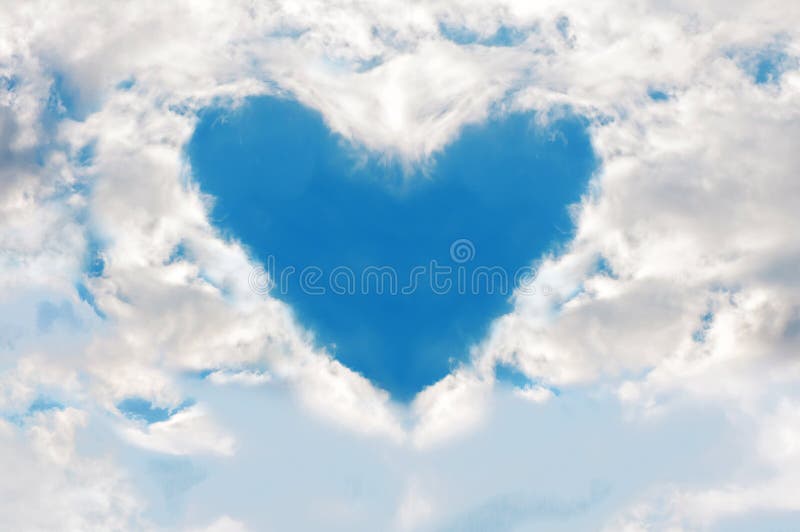 Heart in the sky stock photo. Image of imagination, white - 29733742
