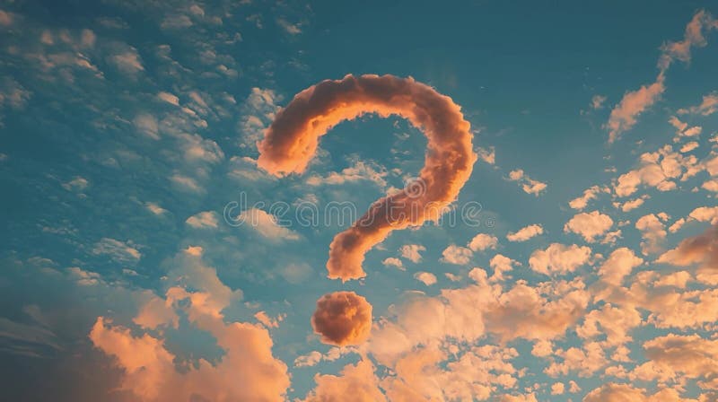 Clouds Forming a Question Mark in the Sky Stock Footage - Video of ...