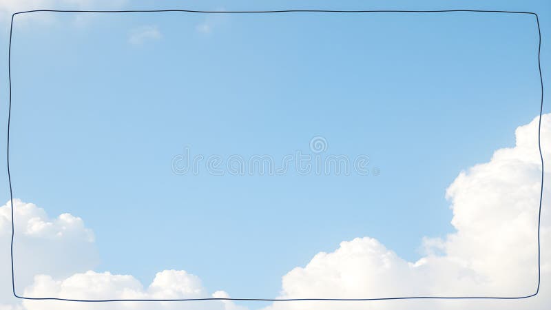 Sky with Clouds, Frame, Background, Stock Vector - Illustration of text ...