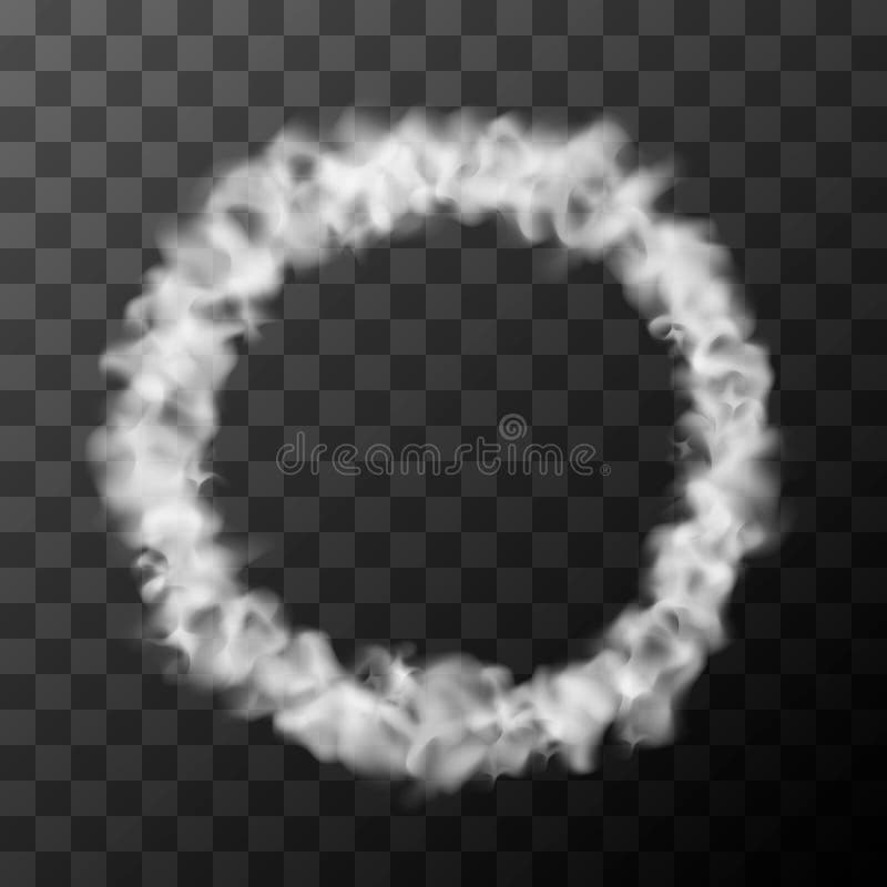 Clouds Frame Made Up in Circle Shape, Thick White Fog Frame on ...