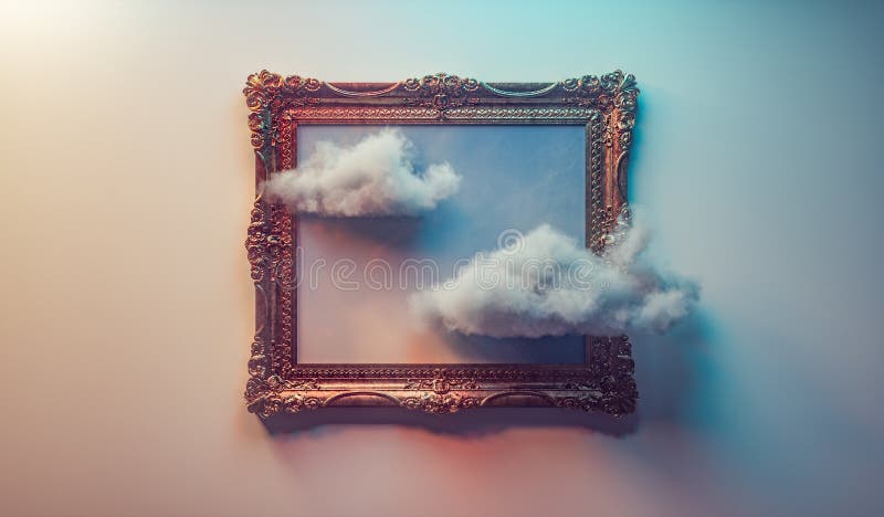 Clouds frame stock illustration. Illustration of meaning - 269633277