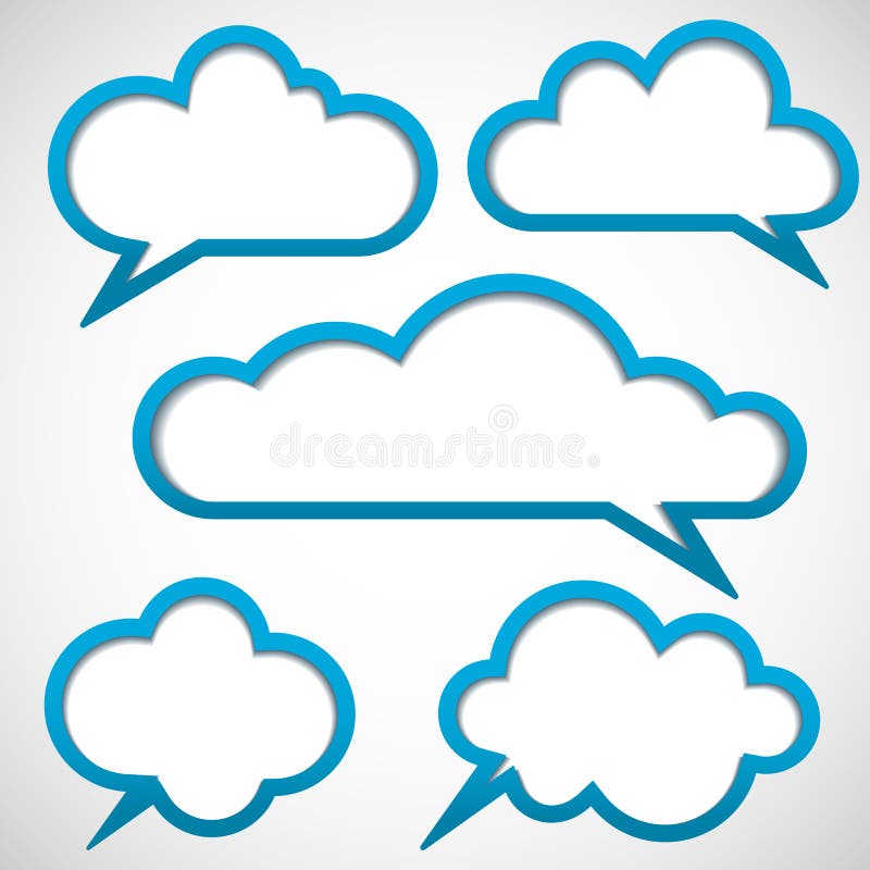 Clouds frames stock vector. Illustration of cloud, chatting - 28986282
