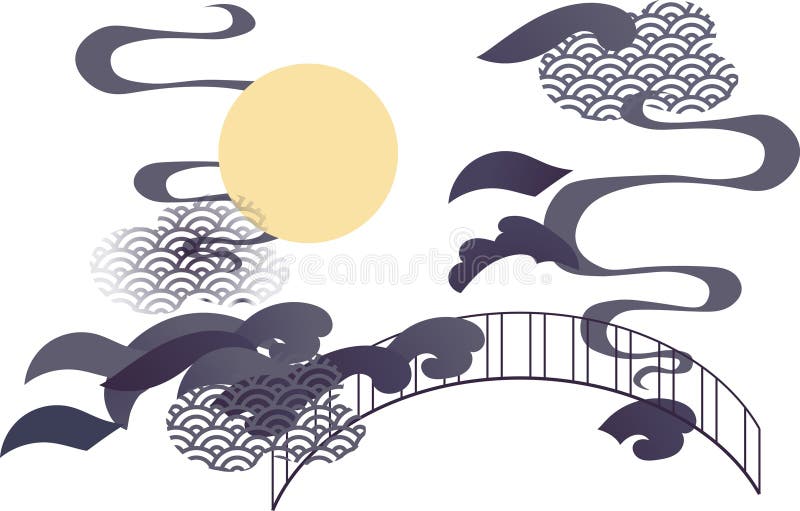 Bridge Full Moon Stock Illustrations – 371 Bridge Full Moon Stock ...