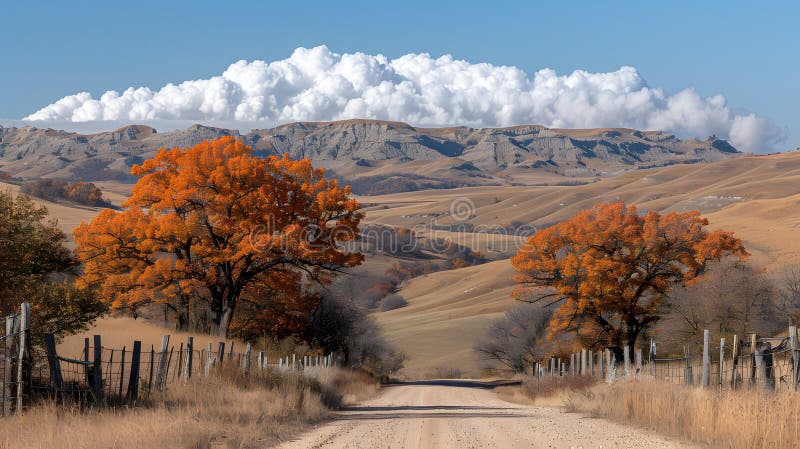 Clouds Gather on the Road Leading into the Distance, Creating a Very ...