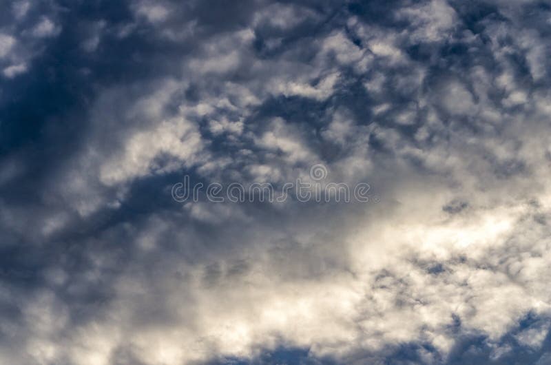Clouds in the High Blue Sky and Airplanes Stock Photo - Image of ...