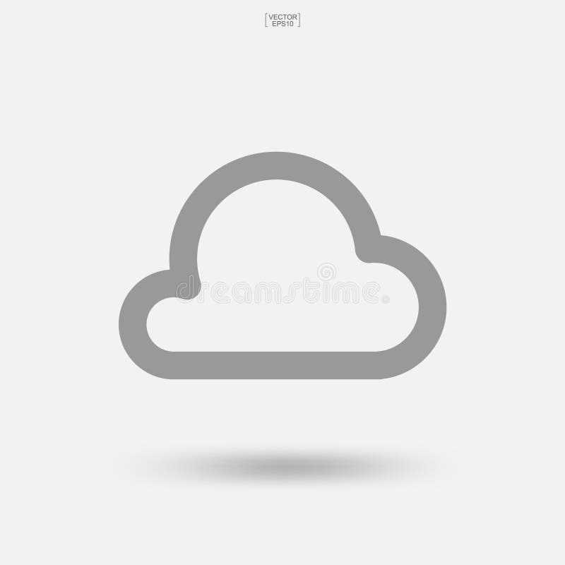 Clouds Icon. Cloud Storage Sign and Symbol Stock Illustration ...