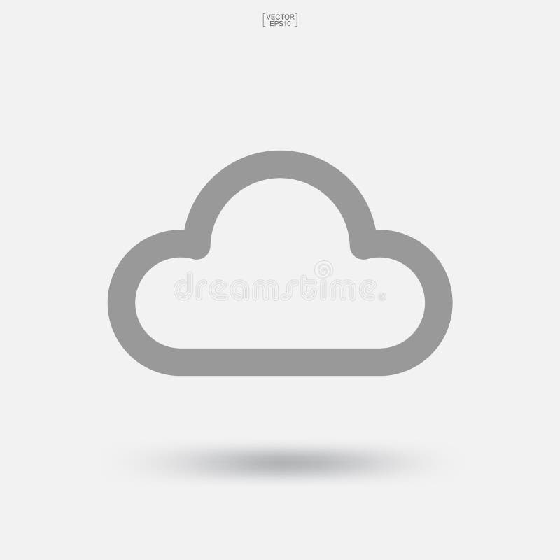 Clouds Icon. Cloud Storage Sign and Symbol Stock Illustration ...