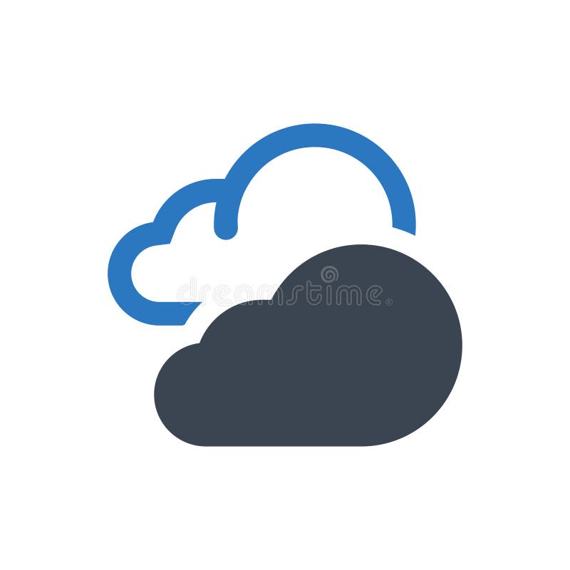 Clouds icon stock vector. Illustration of autumn, symbol - 184333571