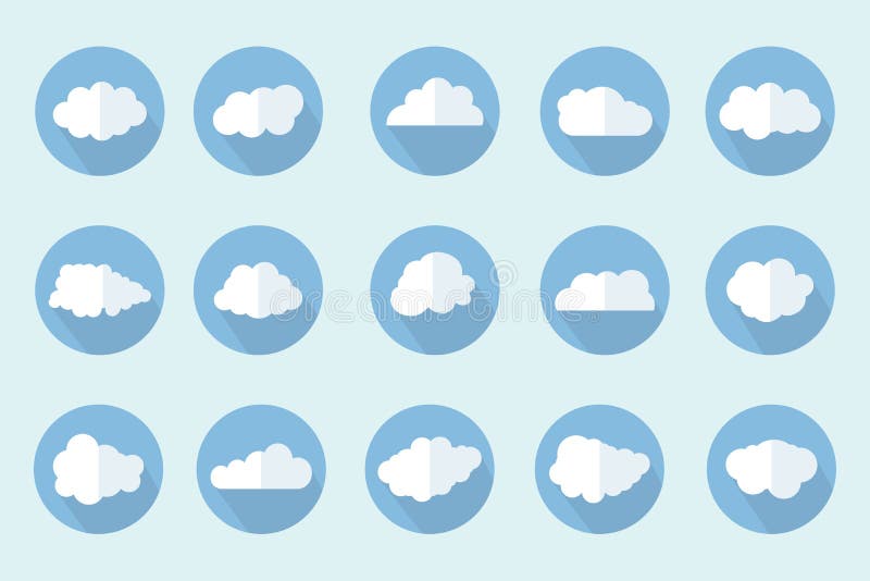 Clouds Icon Set. Cloud Icons for Cloud Computing Web and App. Vector Design. Stock Vector ...