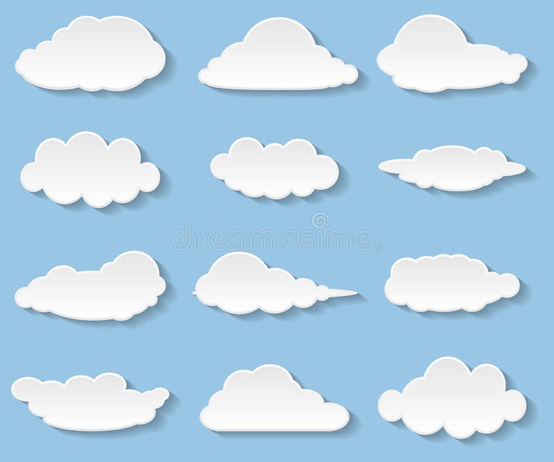 Clouds stock vector. Illustration of cartoon, message - 31845450