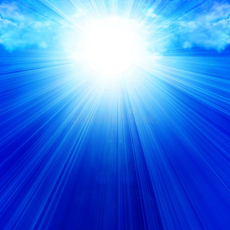 Clouds with Intense Sunlight Stock Illustration - Illustration of ...