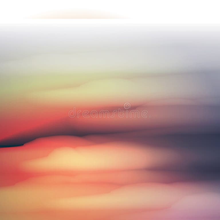 Clouds Landscape at Sunset or Dawn - Vector Illustration Stock Vector ...