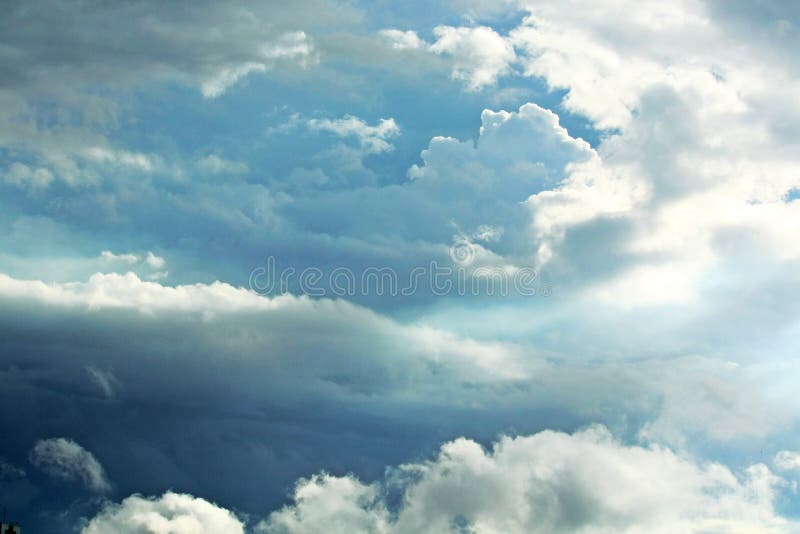 Clouds in light blue sky stock image. Image of light - 55548265