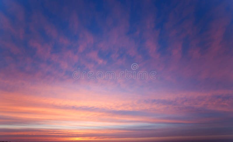 Clouds in the Light of the Setting Sun. Stock Image - Image of nature ...