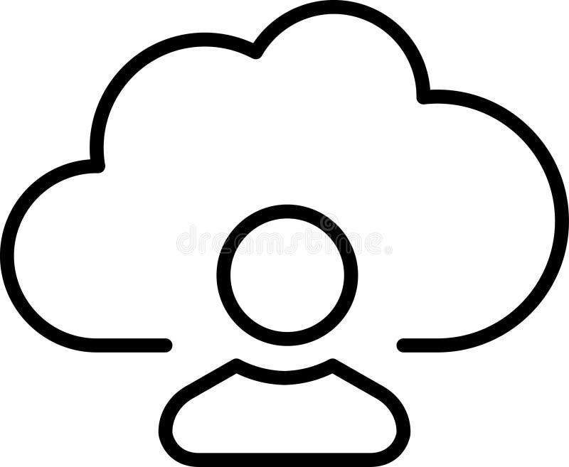 Clouds Line Vector Icon Storage Solution Ui Web Element Networking Databases Software Sign