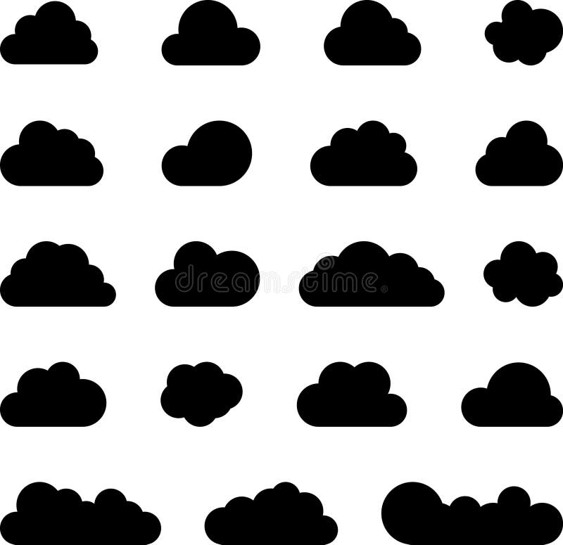 Clouds Line Vector Icon Storage Solution Ui Web Element Networking Databases Software Sign