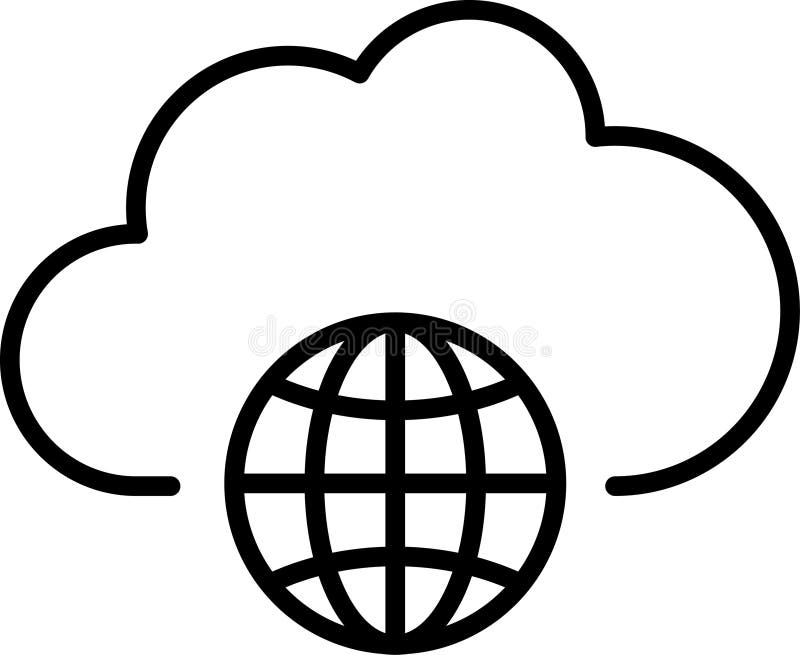 Clouds Line Vector Icon Storage Solution Ui Web Element Networking Databases Software Sign