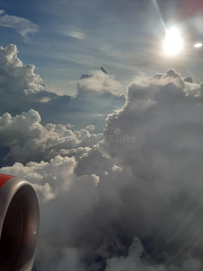 Clouds that Look Beautiful from Inside the Plane Stock Photo - Image of ...