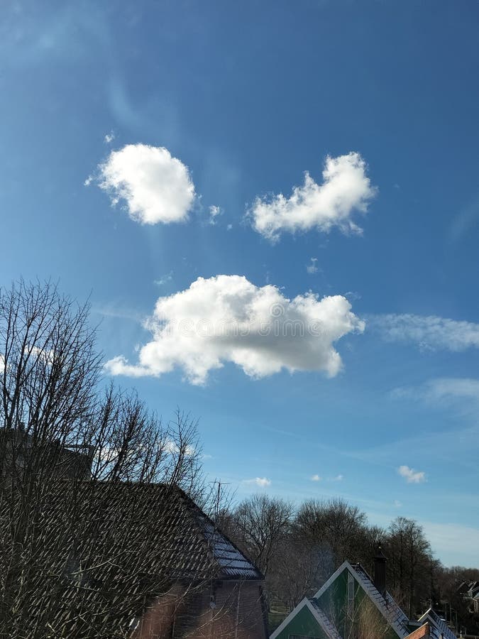 Clouds in the Sky that Look Like Faces Pareidolia Stock Image - Image ...