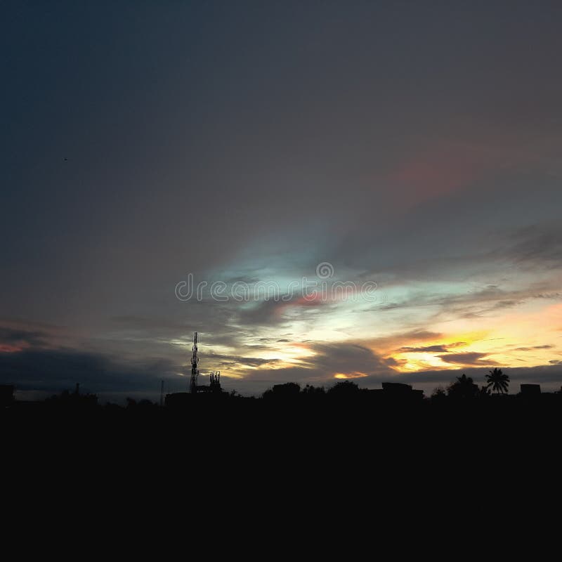 Clouds Making Different Layer with Different Color Splash. Stock Photo ...