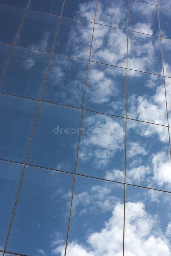 Clouds and the Modern Building Stock Image - Image of background ...