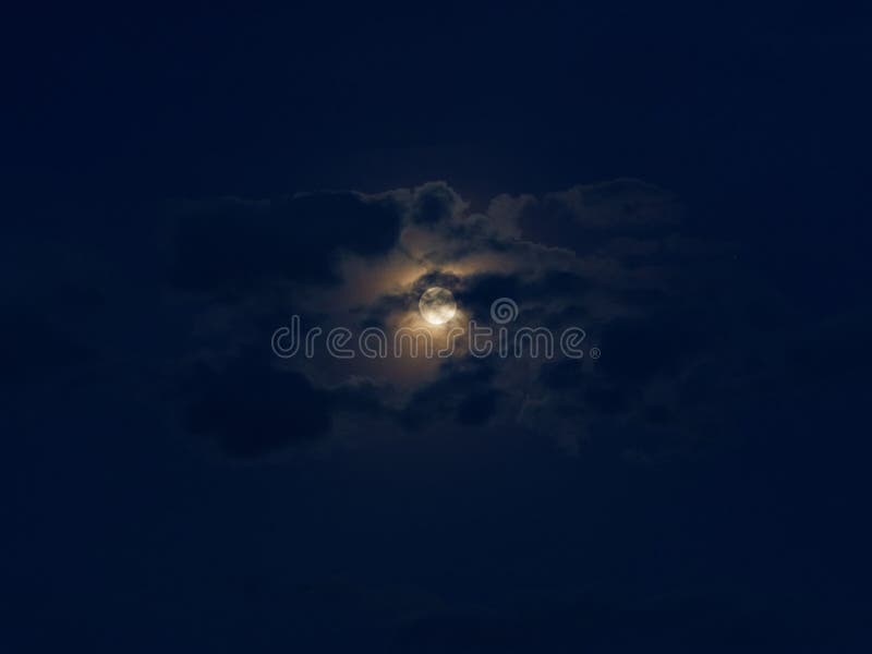 Clouds in the Moonlight from Moon. Stock Photo - Image of science ...