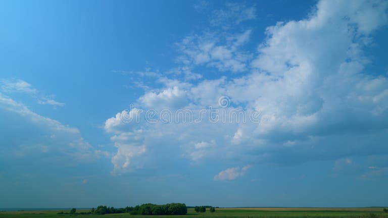 Clouds Move in the Blue Sky. Running Clouds Against the Blue Sky. Time ...